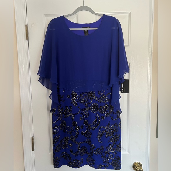 Enfocus Studio | Dresses | Nwt Enfocus Classy Beautiful Dress 6w Blue ...